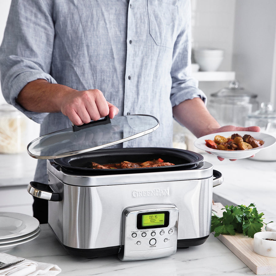 Stainless Steel Non Stick Ceramic Slow Cooker | GreenPan New Zealand